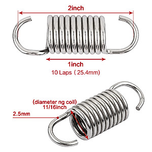 GUPO 2inch (6Pcs) Replacement Furniture Springs for Recliner Sofa Bed Trundle