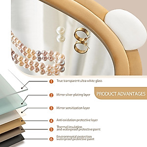 GOODONE Full Length Mirror,63"x24" Irregular Full Body Mirror for Bedroom Living Room, Floor Mirror Standing Hanging or Leaning Against Wall, Flannel Wrapped Wooden Frame,Bear