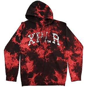 XPLR Shatter Red Tie Dye Sam and Colby Merch Pullover Hoodies Two Piece Set Women Men's Hoodie Suit (JL02704A01-Hoodie,2XL)
