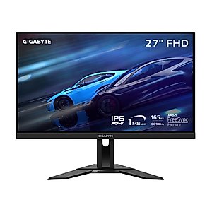 GIGABYTE G27F 2 - 27" 165Hz 1080P Gaming Monitor, 1920 x 1080 SS IPS Display, 1ms (MPRT) Response Time, 95% DCI-P3, 1x Display Port 1.2, 2x HDMI 2.0/ USB 3.2 ,Black