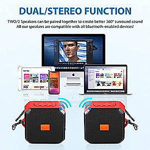 TEK STYZ IPX7 Speaker Compatible with Your Bose AE2w with 13H Waterproof Playtime, Indoor, Outdoor Travel 1500 (RED)