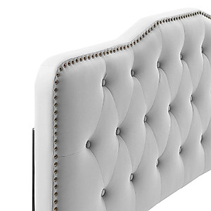 Modway MOD-6411-LGR Sophia Tufted Performance Velvet King/California King Headboard, Light Gray