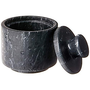 Fox Run Marble Salt Cellar, Black 3 x 3 x 3 inches