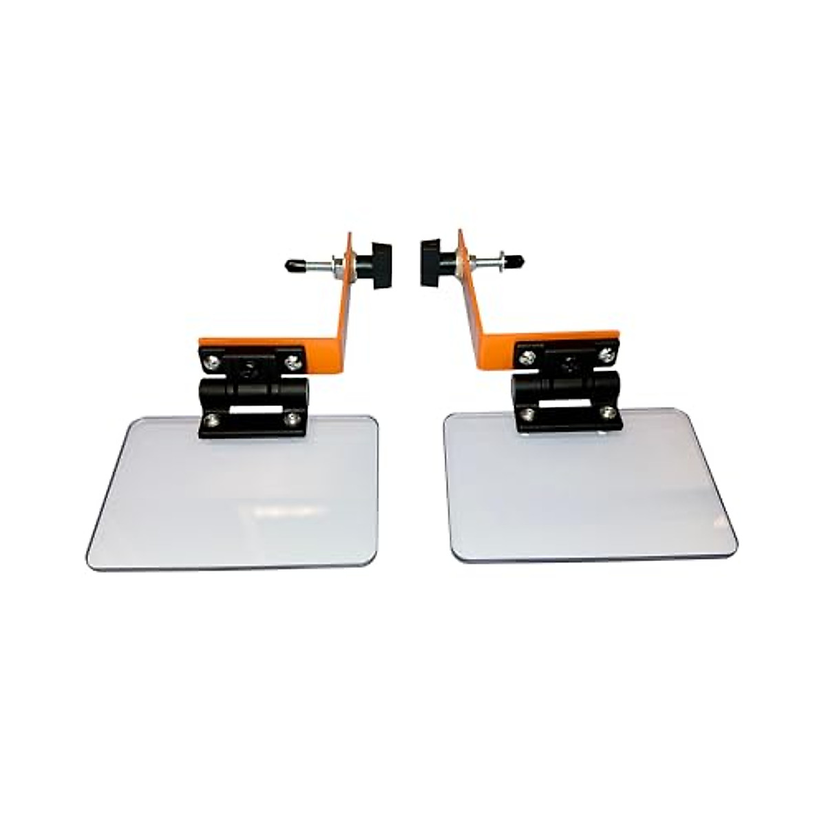 ATS Machine Safety Solutions Large Universal Bench Grinder Eye Shields and Eye Shield Mounting Assembly for 7-inch and Larger Power Bench Grinders, Sold as PAIR, Orange (UGS-2)