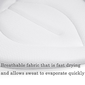 PandaEar Baby Bath Pad for Infant Newborn | Soft Flower Petals for Sink Bathtub Essentials Shower Gift (Grey)