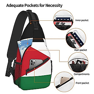 Sling Backpack - Palestine Flag Multipurpose Daypacks For Unisex Young Adult
