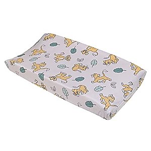 Disney Lion King Ivory, Teal, Sage and Gold Simba Future King Super Soft Changing Pad Cover