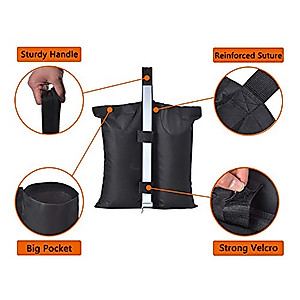 ZFZGFRCS Gazebo Weight Bags, Pop-up Canopy Weights Foot Bag, Heavy-Duty Sandbag Weight Bags for Pop up Canopy Tent Weighted Feet Bag (4 Pack sandbag). (4 Packs)