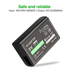 PS Vita Charger, AC Adapter Wall Charger Compatible with Sony PlayStation Vita 2000 (Only Compatible with PSV 2000)