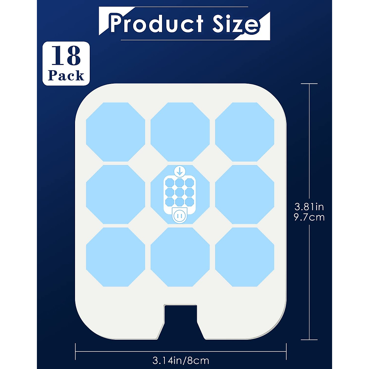 PACETAP 18 Pack Replacement Glue Boards for Dynatrap DT3005W Dot and Safer Home SH502, Indoor Outdoor Dynatrap Refills Glue Card, Sticky Refillable Glue Boards for Dynatrap