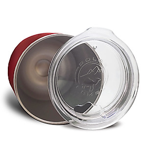 LaserGram Double Wall Stainless Steel Wine Glass Tumbler, Armadillo, Personalized Engraving Included (Maroon)