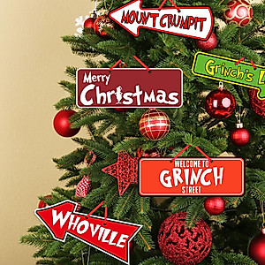 Grinchs Christmas Tree Decorations - 20Pcs Grinchs Christmas Tree Hanging Ornament Holiday Xmas Ornaments Christmas Decor Home Indoors