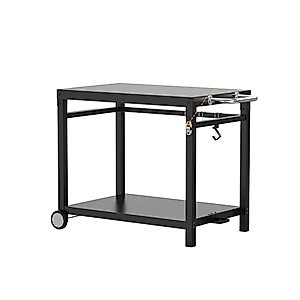 LS'BABQ BBQ Stand Pizza Oven Trolley Commercial Outdoor Movable Dining Cart Table Kitchen Cart Table