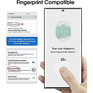 amFilm 3D Curved for S22 Ultra Screen ProtectorSamsung Galaxy 5g,Samsung Galaxy S22 Ultra, Fully Compatible with UltraSonic Fingerprint Scanner and S Pen, UV Gel Application, Tempered Glass, 2 Pack