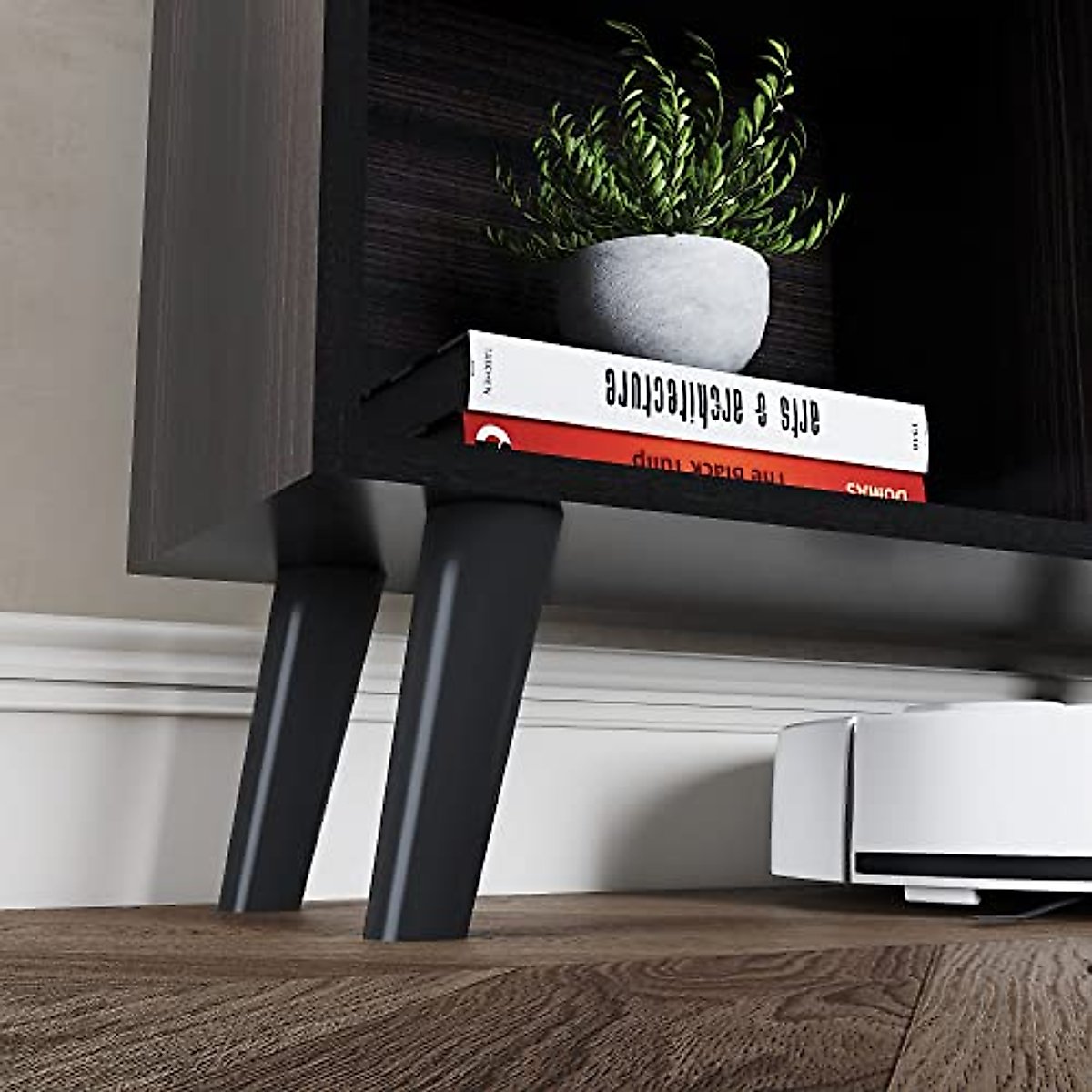 WAHEY Bookcase, 7 Cube Open Storage Display Bookshelf with Legs, HOFB011