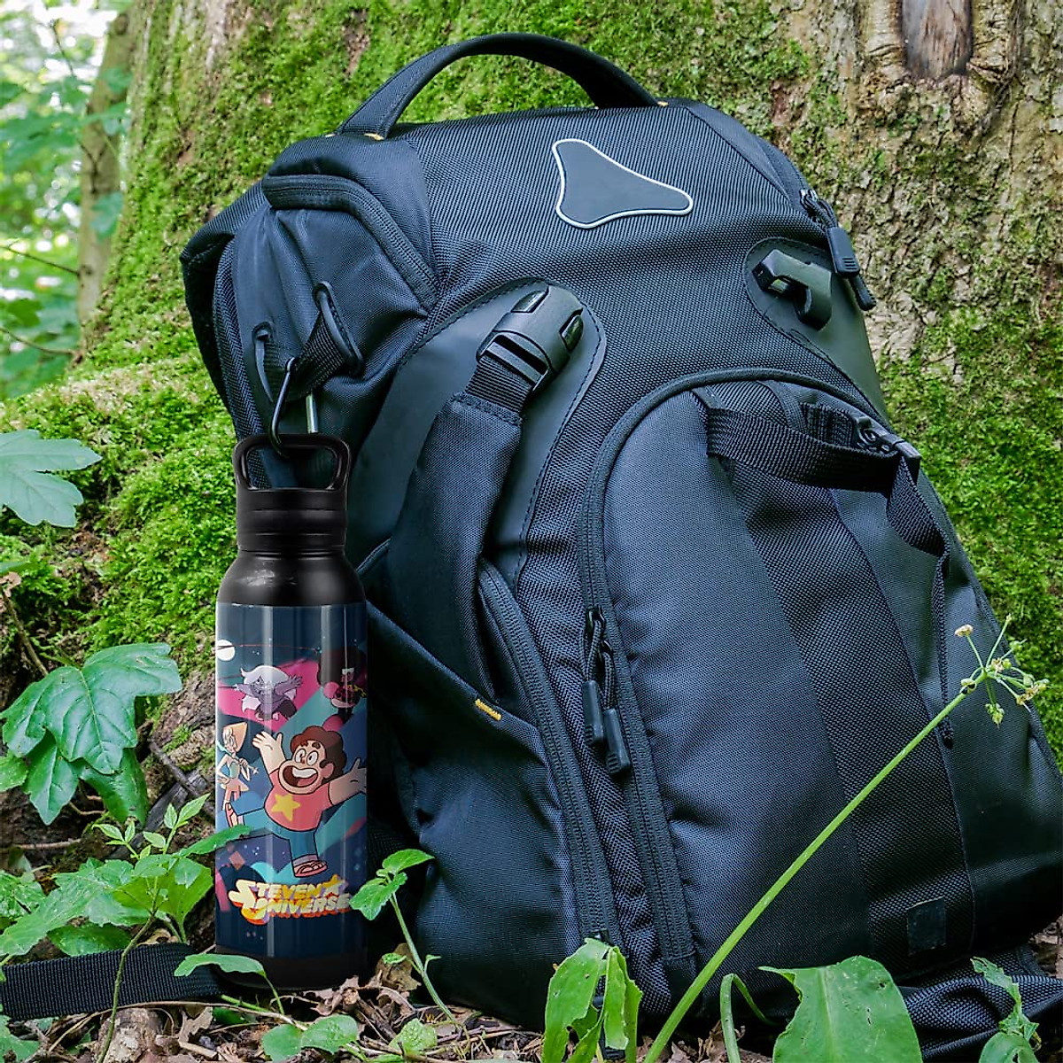 Steven Universe OFFICIAL Group Shot 24 oz Insulated Canteen Water Bottle, Leak Resistant, Vacuum Insulated Stainless Steel with Loop Cap