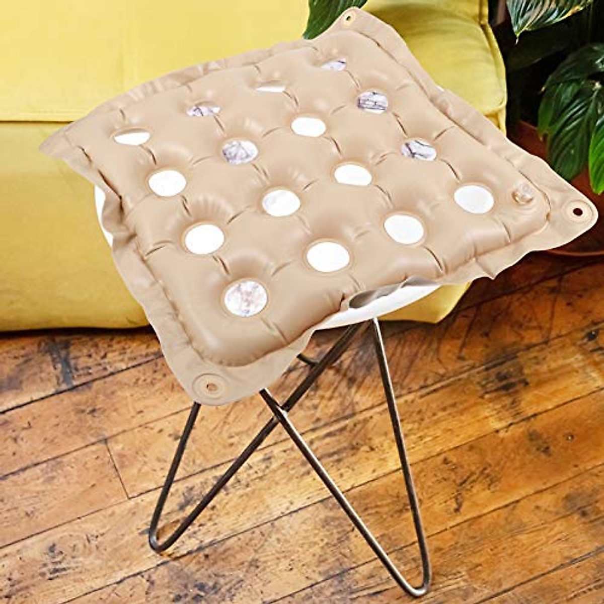 WINOMO Air Inflatable Seat Cushion Foldable Portable Pressure Relieving Chair Cushion Blow Up Wheelchair Pad for Office Chair Dining Room Chair Car Seat Complexion
