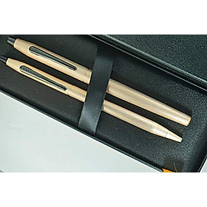 Cross Classic Century Limited Collections with Diamond Cut PVD Rose Gold Barrel and Contrasting PVD Appointments Duo of Selectip Rollerball Pen & Ballpoint Pen
