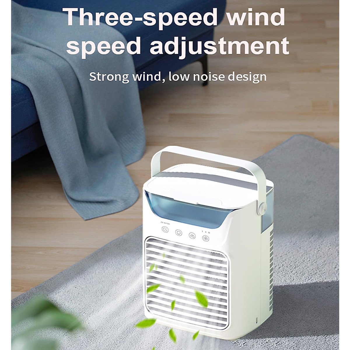 Personal Air Cooler Portable Air Conditioner, 3 in 1 Air Cooling Fan with 3 Wind Speeds, Large Water Tank, Colorful Night Lights, 6H Timer, Evaporative Air Cooler for Bedroom Home Office