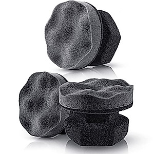 3 Pieces Tire Shine Applicator Tire Dressing Applicator Pads Tire Sponge Applicator Foam Tire Gel Wet Applicator Car Detailing Reusable Cleaning Supplies for Tire Shine (Gray,3.15 Inch)