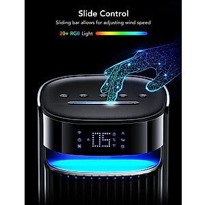 GoveeLife 42'' Tower Fan for Bedroom, Smart Floor Fans with 150° Adjustable Oscillating, APP & Voice Control, 5 Modes 12 Speeds up to 26ft/s, 24H Timer, 27dB Quiet Fan for Cooling Home Office Black