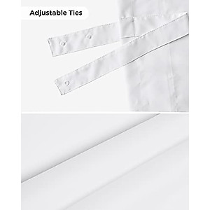 Semi-Sheer Kitchen Valances for Windows, Adjustable Tie Up Valances Curtains Light Filtering, St Patrick's Day White Background Shamrock Gnomes and Gold Coin Elegant Window Toppers Valances 42x12in