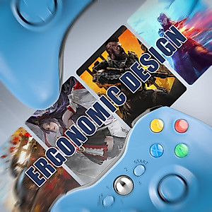 Wireless Controller for Xbox 360, Astarry 2.4GHZ Game Controller Gamepad Joystick for Xbox & Slim 360 PC Windows 7, 8, 10(Blue)