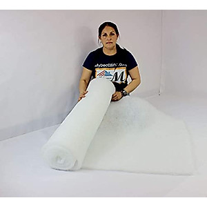 Mybecca 36 Inch Wide (5 Yards) Quilt Batting Multipurpose Dacron Fiber Polyester Wadding Fabric Loft Upholstery Grade Padding (36x15') (36 x 180) (2' x 15')