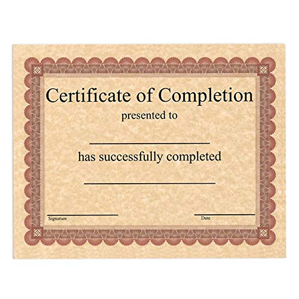 Southworth® Foil-Enhanced Parchment Certificates, 8 1/2" x 11", 24 lb, Copper/Red/Brown, Pack of 25