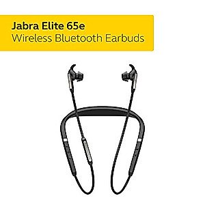 Jabra Elite 65e Alexa Enabled Wireless Stereo Neckband with In-Ear Noise Cancellation – Titanium Black