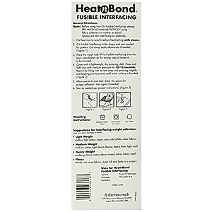 Thermoweb Heat'n Bond Heavy Weight Iron Interfacing fusible, White 20"x36"