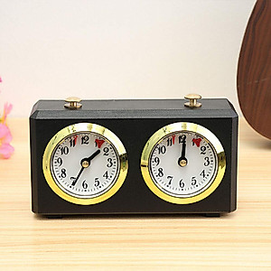 Chess Timer, Professional Competition Mechanical Analog Chess Clock, I-GO Count Up Count Down Timer, for Chinese Chess, International Chess & I-GO
