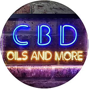 ADVPRO CBD Open Wall Décor Dual Color LED Neon Sign Blue & Yellow 16 x 12 Inches st6s43-i1091-by