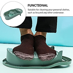 DOITOOL Washboard for Hand Washing Clothes Mini Washboard Personal Laundry Washboard Portable Socks Clothing Scrubbing Board Manual Clothes Handle Washboard 35x18cm