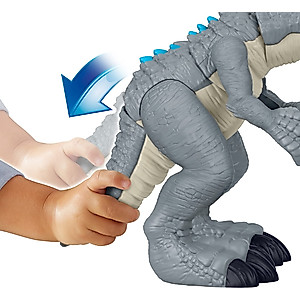 Fisher-Price Imaginext Jurassic World Camp Cretaceous Indominus Rex and T. Rex, Dinosaur Toy Set for Preschool Kids Ages 3-8 Years