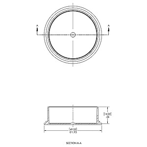 Caplugs 99190953 Plastic Static Dissipative Cap for Threaded Connectors SEC-28, PE-LD, to Cap Nominal Thread Size 1-3/4", Red (Pack of 200)
