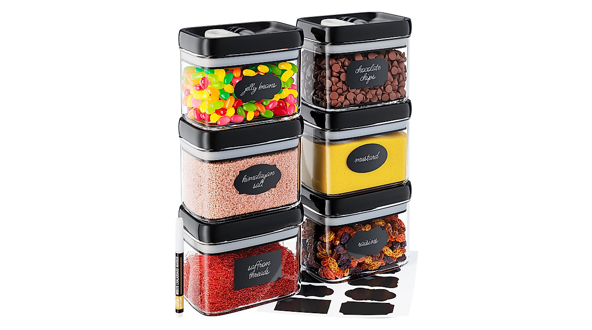 Chef's Path Airtight Food Storage Containers Set of 6 - Kitchen Canisters