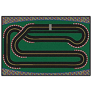 Super Speedway Racetrack Value Rug - Rectangle - 3'W x 4' 6"L
