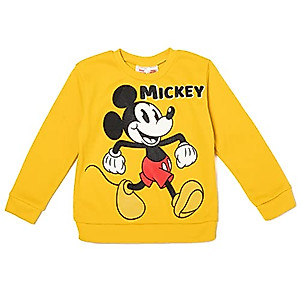 Disney Mickey Mouse Infant Baby Boys Fleece Pullover Sweatshirt and Pants Set Grey/Yellow 12 Months