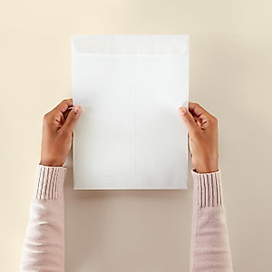 Amazon Basics Catalog Mailing Envelopes, Peel & Seal, 9x12 Inch, 100-Pack, White