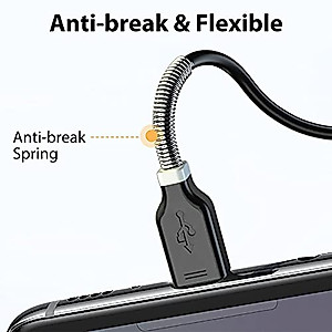 Coiled Lightning Cable for Car 2 Pack, Terasako Coil iPhone Charger Cable Compatible with iPhone 12Pro Max/12Pro/12/11/XS/XS Max/XR/X/8/8 Plus/iPad/iPod - Black