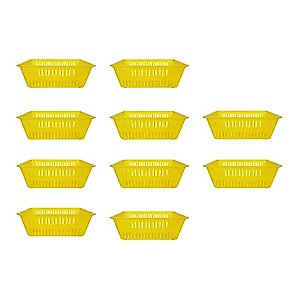 Toyvian Stackable Storage 10pcs Multipurpose Storage plastic wicker baskets decorative plastic storage bins with lids refrigerator basket plastic Basket Desktop Sundries Makeup Storage Organizer Box