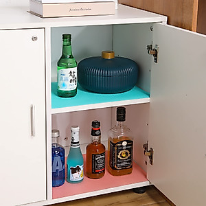 8pcs Refrigerator Liners Mats , Refrigerator Mats for Glass Shelves, Washable Mats Covers Pads, Fridge Shelf Liners Covers Pads for Freezer Glass Shelf Wire Shelving Cupboard Cabinet Drawers.