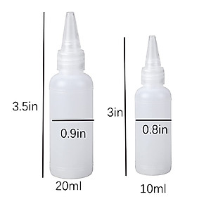TOPYUEYILIYI 4 Pack Small Squeeze Bottle Empty Squirt Bottle Small Sauce Bottle with Twist Top Cap Plastic Bottle for Holding Condiment Oil Crafts