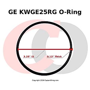 Captain O-Ring - GE KWGE25RG (WS03X10038) Replacement ORings for GE GXWH01C, CXWH08C, GXWH04F, GXWH20F, GXWH20S, GXRM10 & GX1S01R Water Filters (3 Pack)