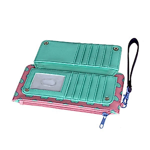 Polly Doll Series Themed Top Zip Women's Hand Purse Clutch Wallet multicolor