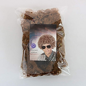 FREE BEAUTY Fluffy Afro Synthetic Clown Wig for Men Women Cosplay Anime Party Christmas Halloween Fancy Funny Wigs (Brown)