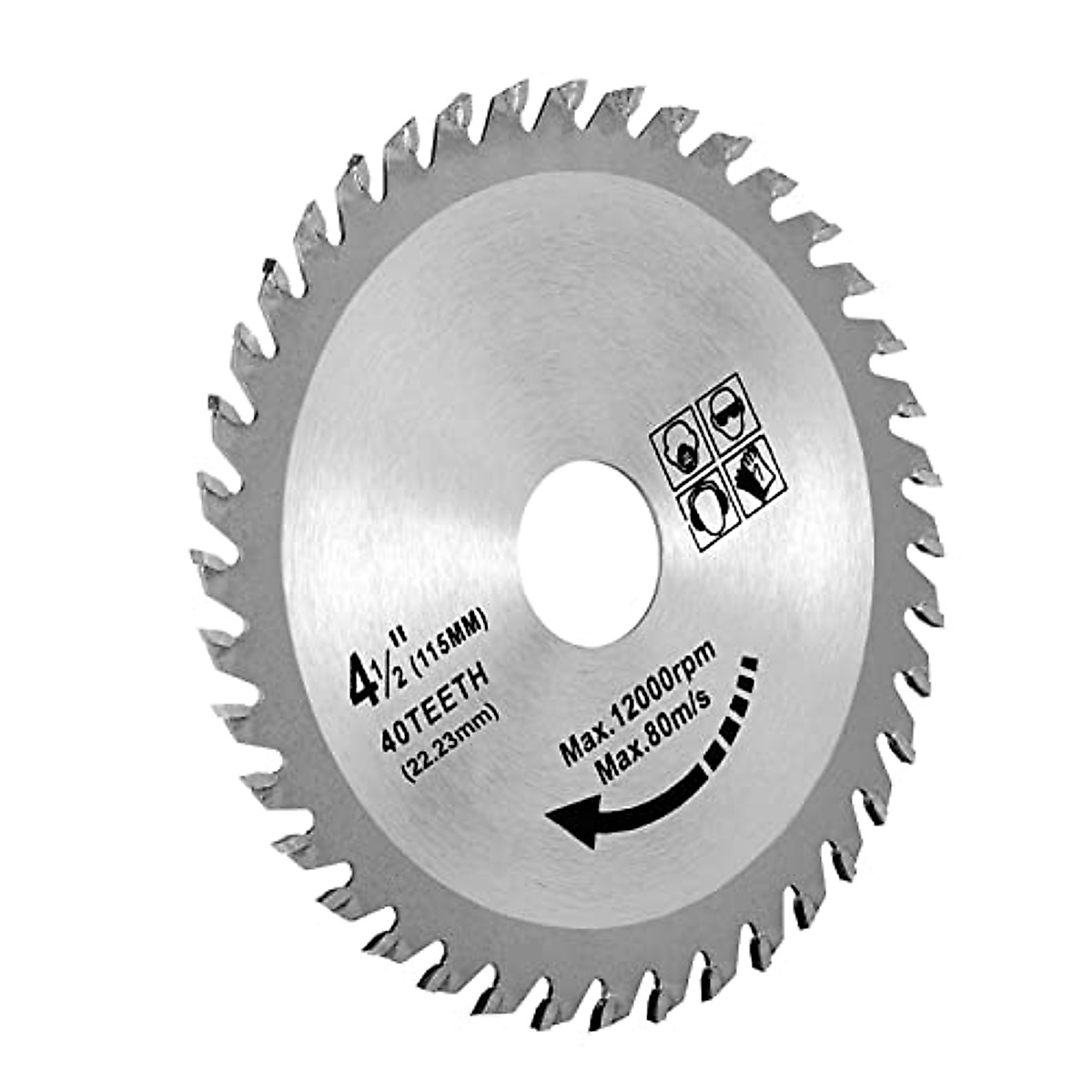 JYTUUL 3PCS 4-1/2-Inch 40T Circular Saw Blade with 7/8-Inch Arbor, Alloy Steel TCT Hard & Soft Wood Cutting Saw Blade (Reduce Ring 5/8 inch and 3/4 inch)
