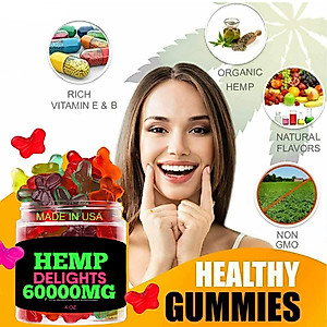 HEMP GUMMIES BEST TASTING, BUTTERFLY SHAPED, FRESH FRUITY, NATURAL HEMP for SLEEP-MADE in USA-4 OZ.