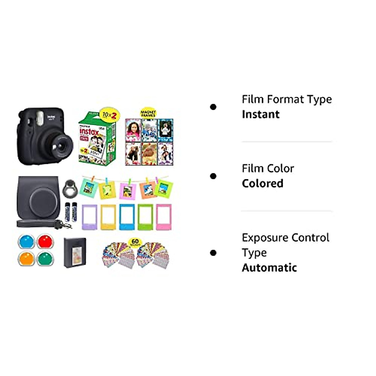 Fujifilm Instax Mini 11 Camera Bundle: Film, Case & Accs.